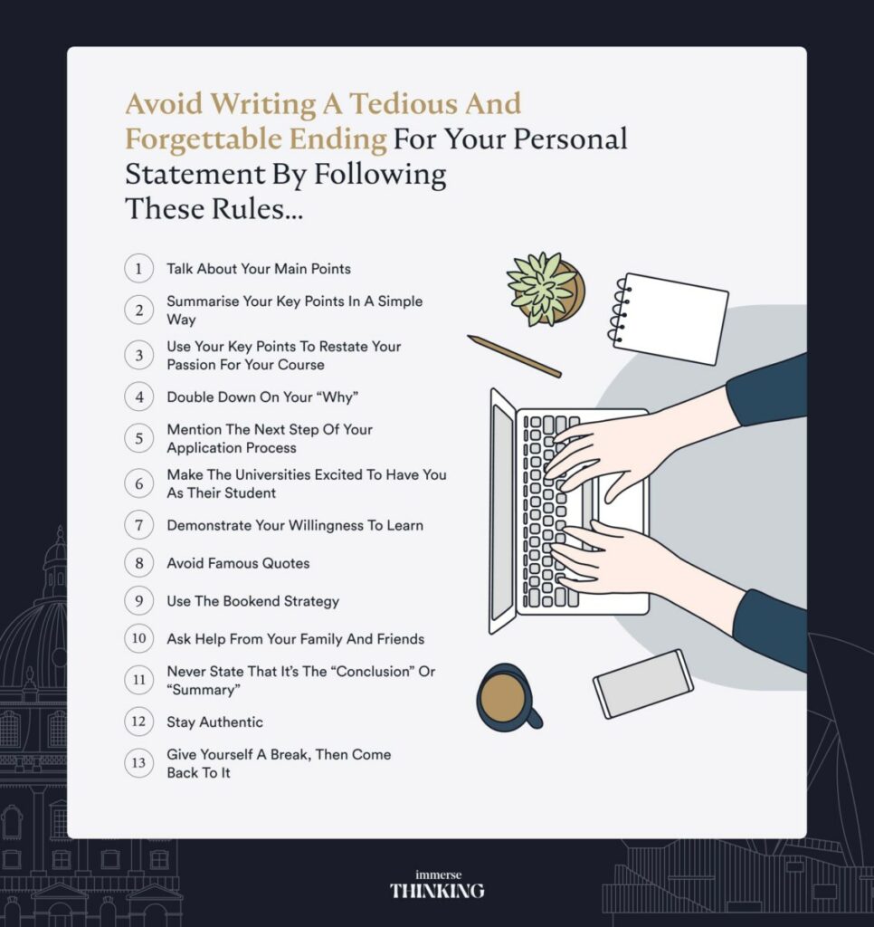 How To End A Personal Statement Make A Lasting Impression Immerse 