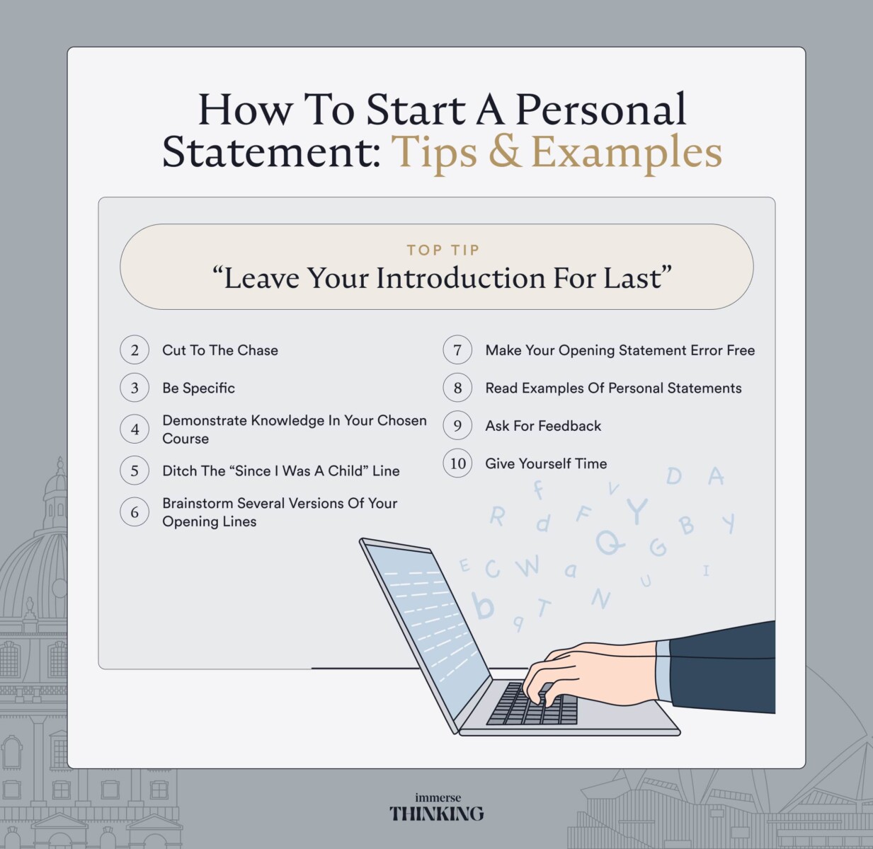 How To Start A Personal Statement Tips Examples Immerse Education